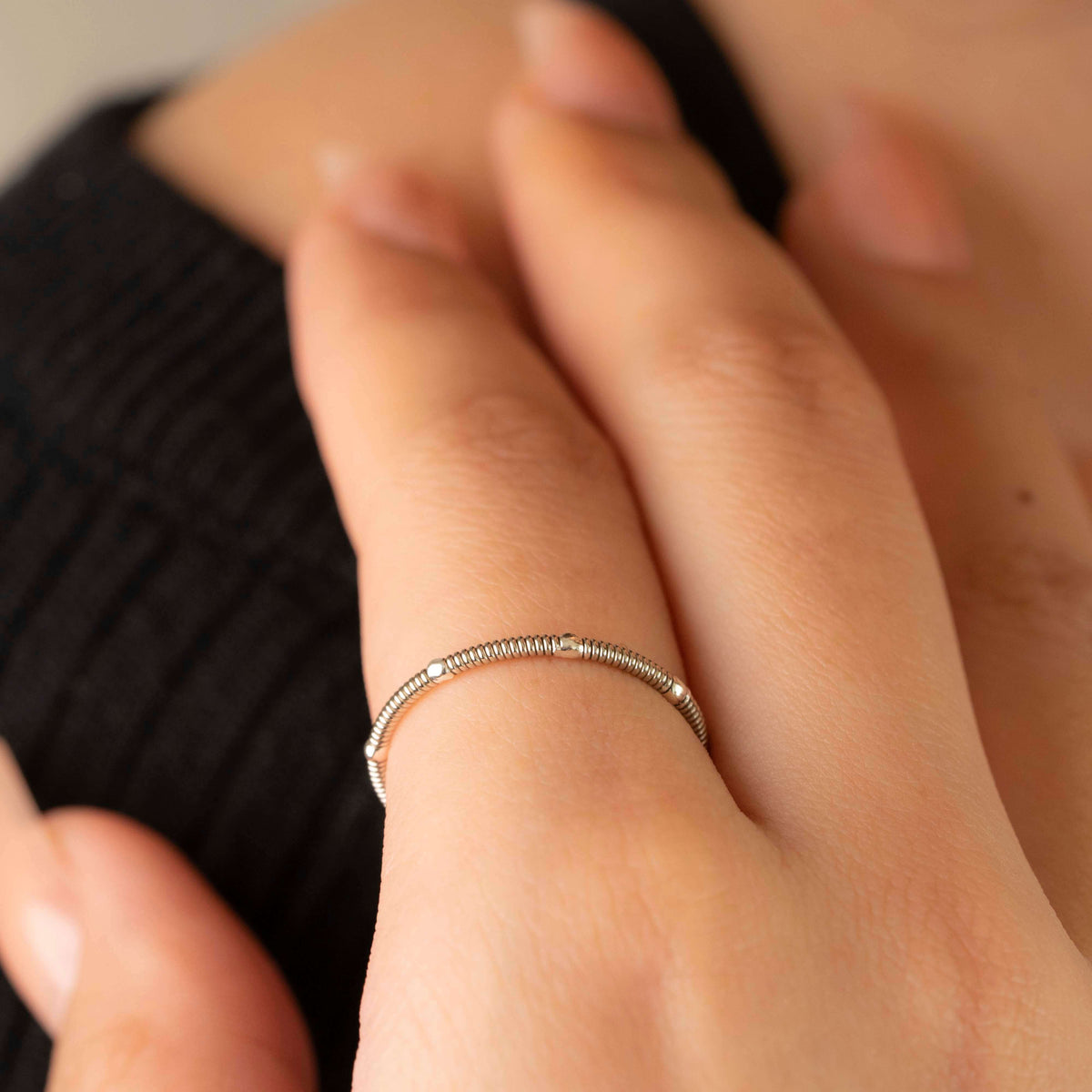 Duo Acoustic Guitar String Ring - Rose